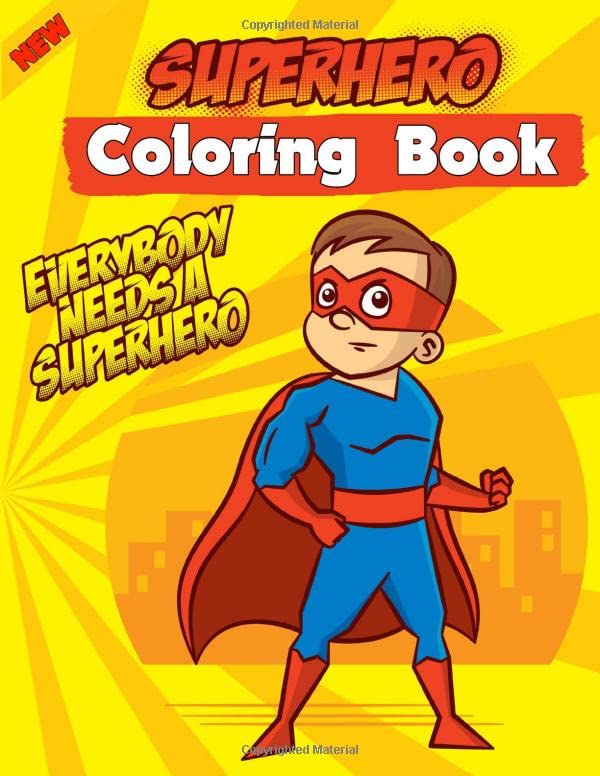 Superhero Coloring Book: For Boys Aged 4-8: MOBOOK, Superhero Coloring ...