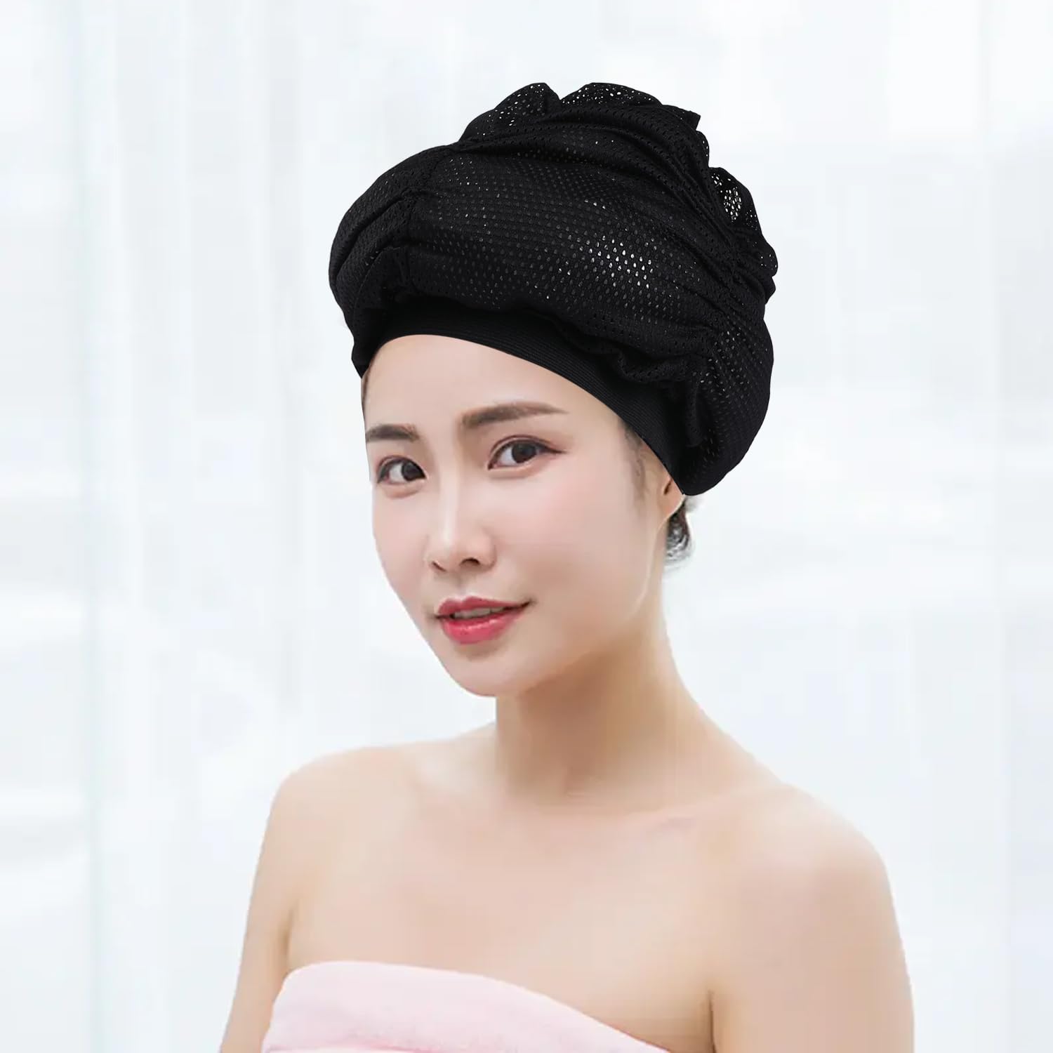 Amazon.com : Fiewmay Net Plopping Cap for Drying Curly Hair ...
