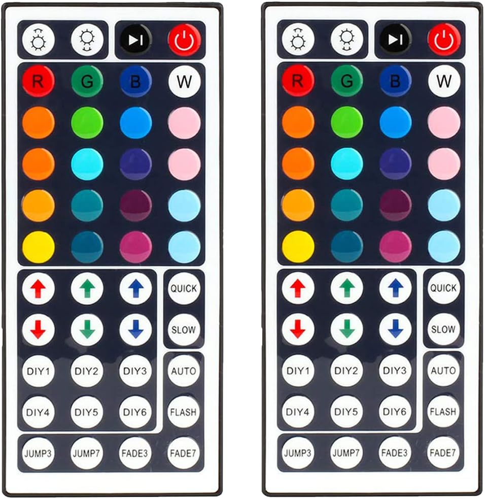 44 Key RGB LED Strip Light Remote Controller Wireless Dimmer IR Remote ...