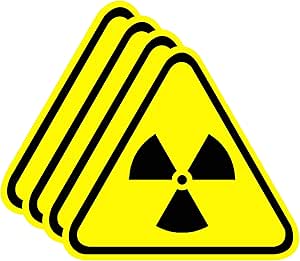 Amazon.com: Nuclear Radiation Warning Symbol Stickers 3 inch Caution ...