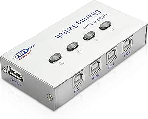 Amazon.com: XMSJSIY USB 2.0 Sharing Switch Selector 4 in 1 out Printer ...