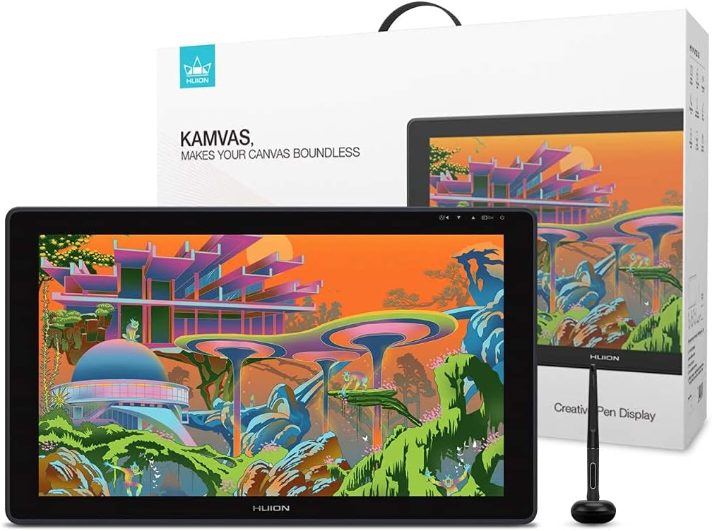 HUION Kamvas 22 Plus QLED Drawing Tablet with Full-Laminated Screen USB ...
