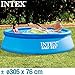 Intex 28120NP Easy Set 10 Foot x 30 Inch Inflatable Outdoor Swimming ...