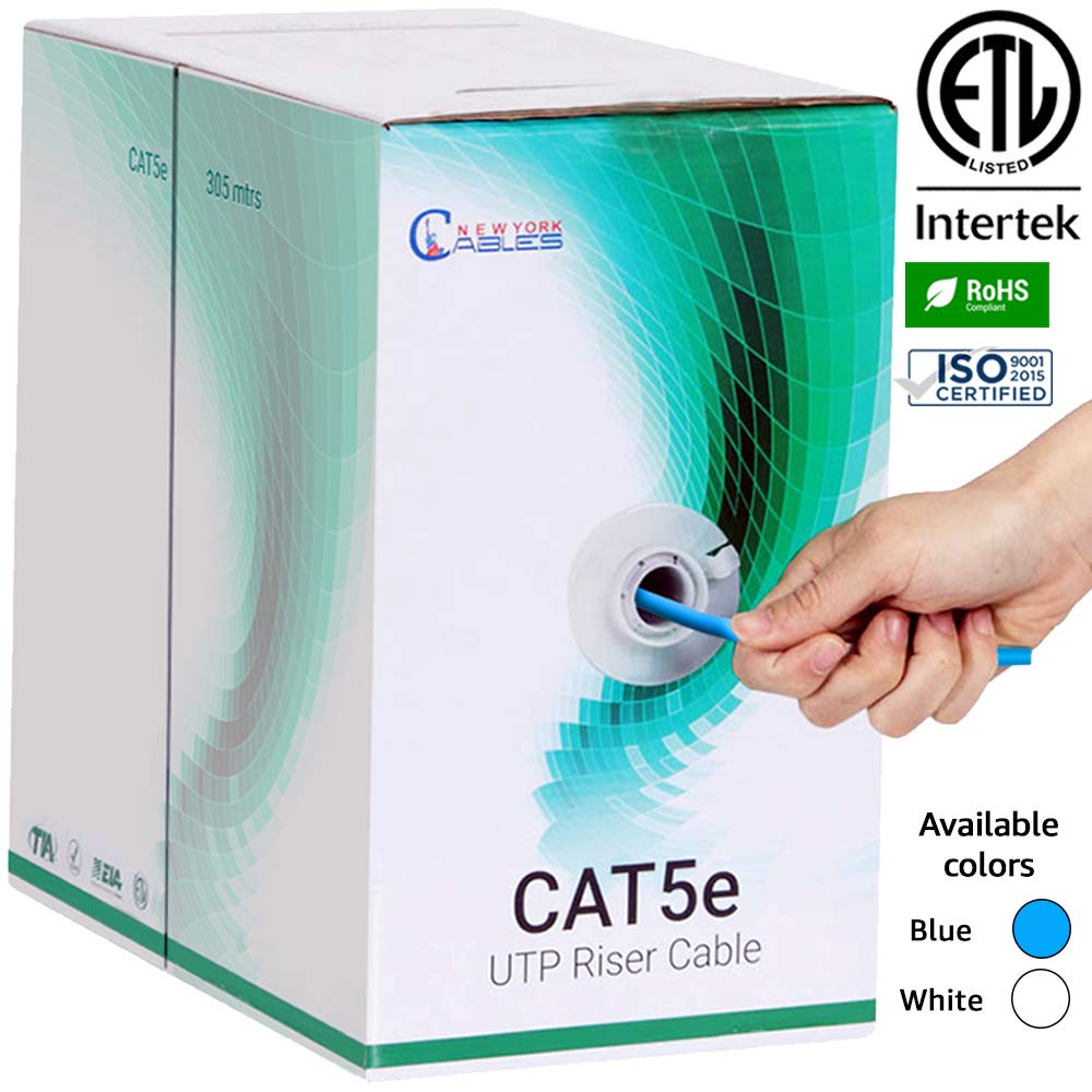 Cat5e Riser Cmr 1000ft Bulk Ethernet Cable Etl Listed Blue | Desertcart ...