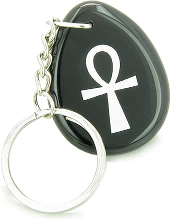 Amazon.com: Wish Stone Keychains - Natural Agate Amulet - Spiritual ...