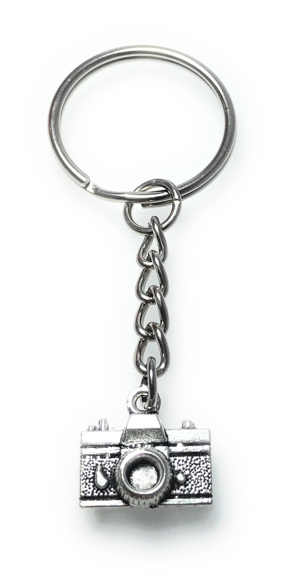 FizzyButton Gifts Camera Charm Keyring Key Ring with Silver Tone ...
