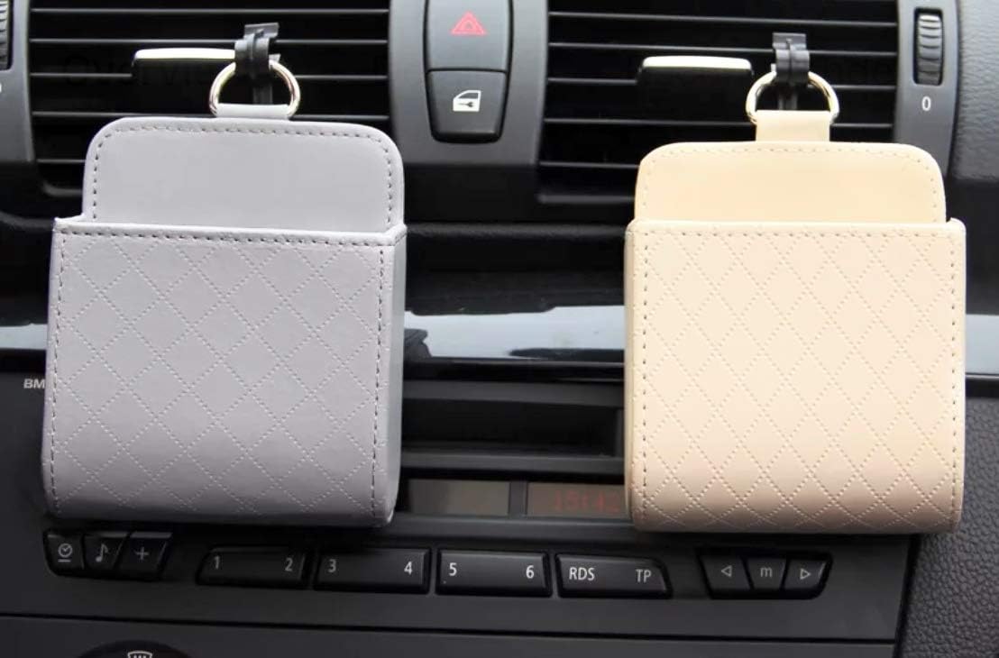 Amazon.com: TOL Car Air Vent Organizer Box Storage Bag, Gray Auto Seat ...