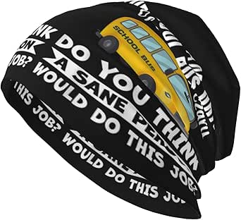 School Bus Driver of Course Im Crazy Beanie Hat Men Women Stretch ...