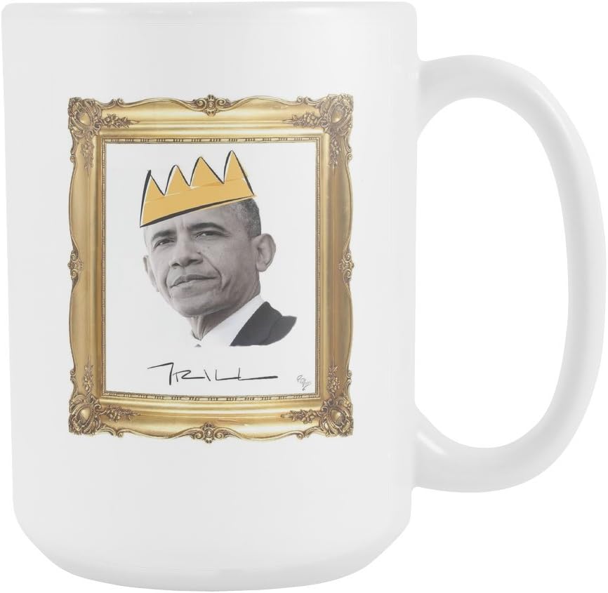 Amazon.com: Barack Obama with Crown Mug - 15 Ounce - Trill Royalty ...