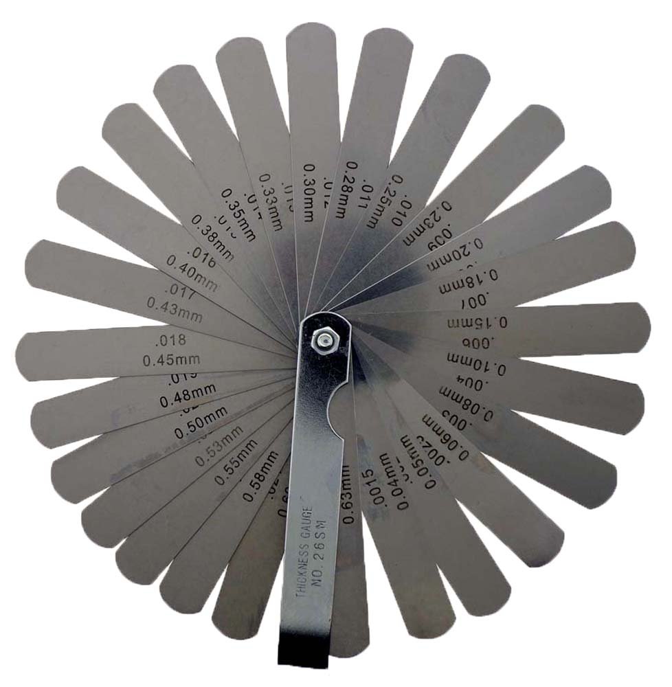 Snapklik.com : 26 Blade Feeler Gauge Steel Construction Precision ...