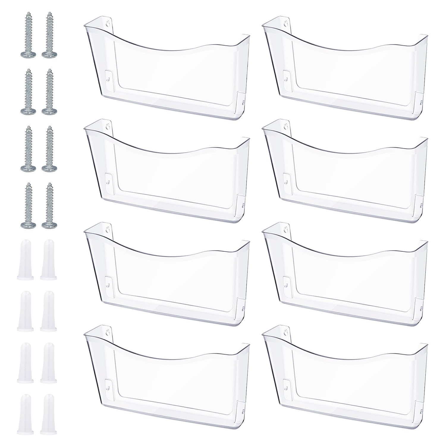 Amazon.com : GEMLORD 8 Pcs Clear Acrylic File Holder Wall Organizer ...