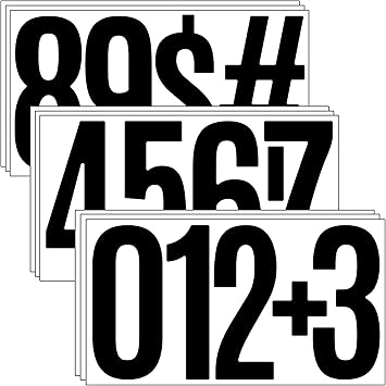 Amazon.com: 6 Inch Large Vinyl Numbers Stickers - 9 Sheets, 45 PCS Self ...