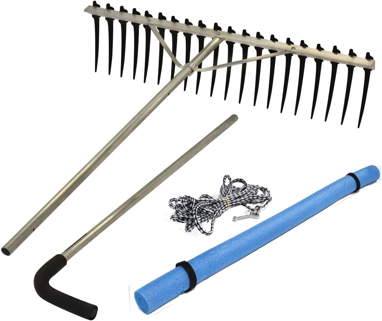 Amazon.com : YIVIKPE Extra-Large Heavy Duty Lake Weed Rake for Ponds ...