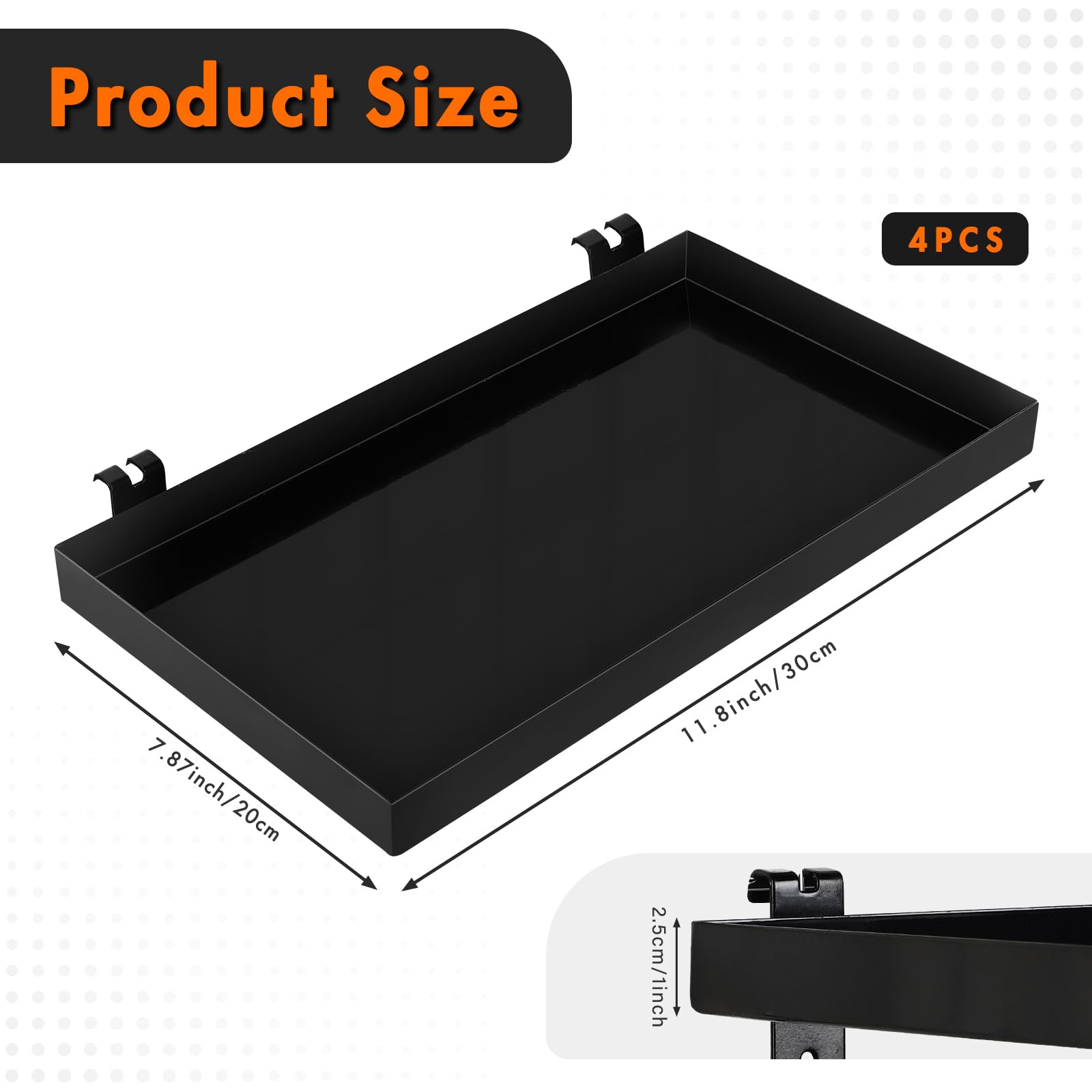 Snapklik.com : Coume 4 Pcs Grid Panel Display Shelf 11.8 X 7.87 Inch ...