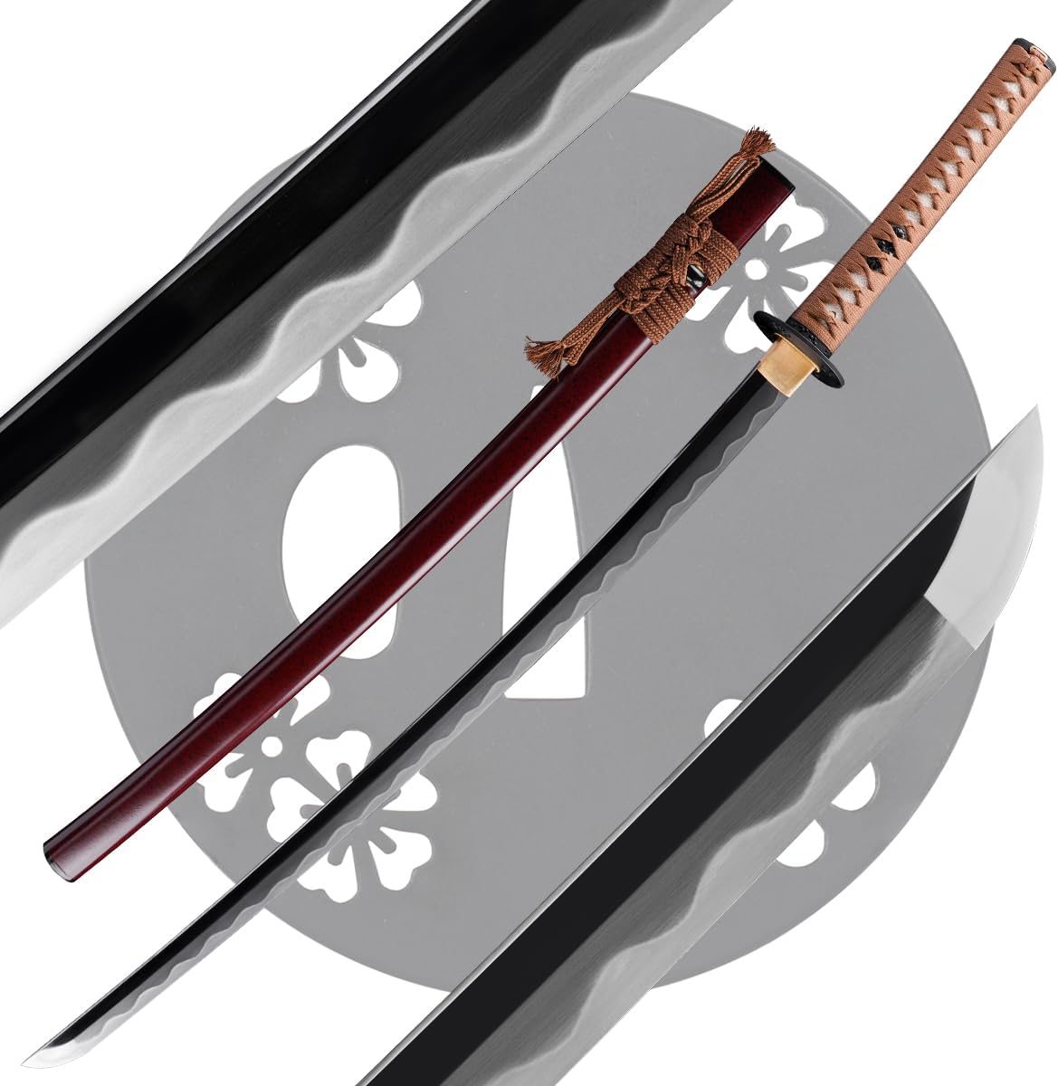 ShadowDancer Handmade Full Tang Katana Sword, Crucible Steel Pine ...