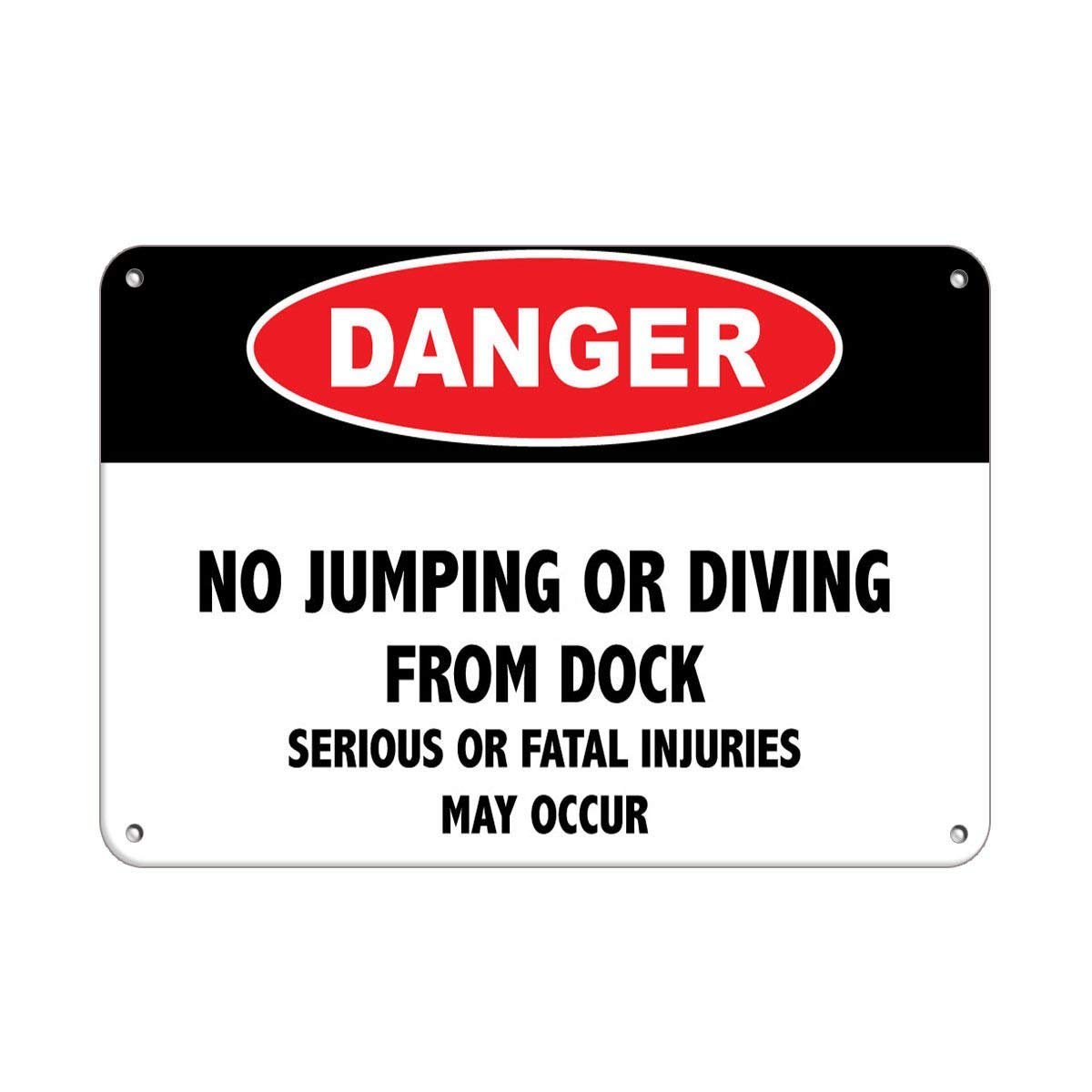 Amazon.com: GIMIPATS"DANGER NO JUMPING OR DIVING FROM DOCK"Notice signs ...