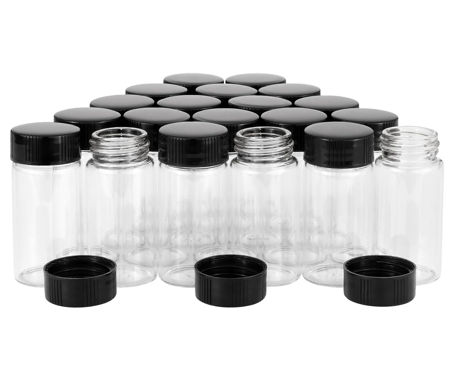 Amazon.com: 20 Pack Clear Glass Bottles Vial Liquid Sampling Sample ...