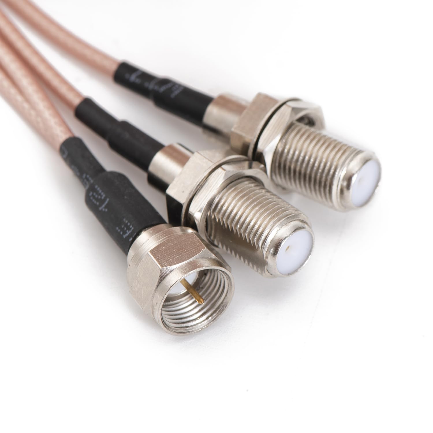 F Type Coax Cable Splitter F Male to F Dual Female Cable 75Ohm for ...