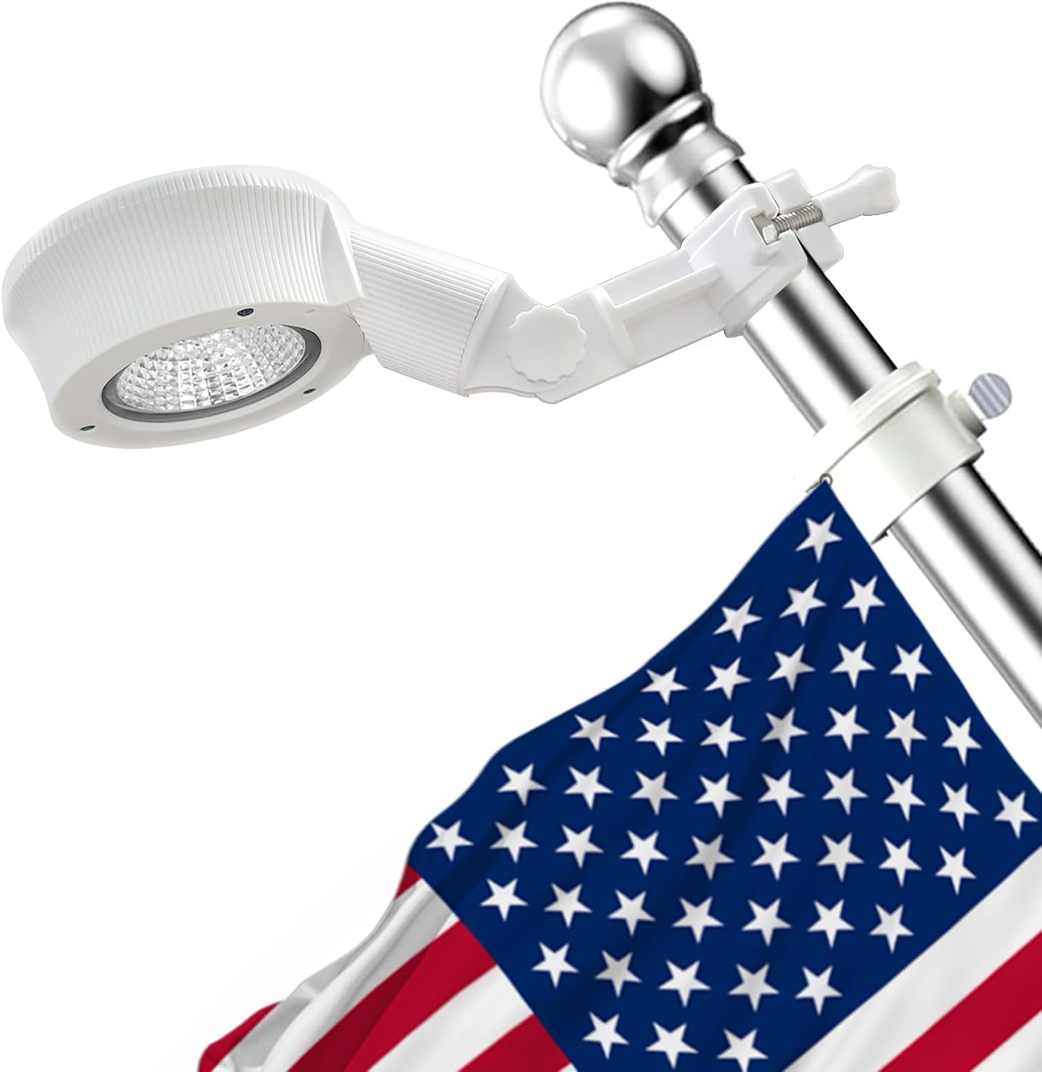 Solar Flag Pole Light, Bright White 6000k Flagpole Light Upgrade Solar ...