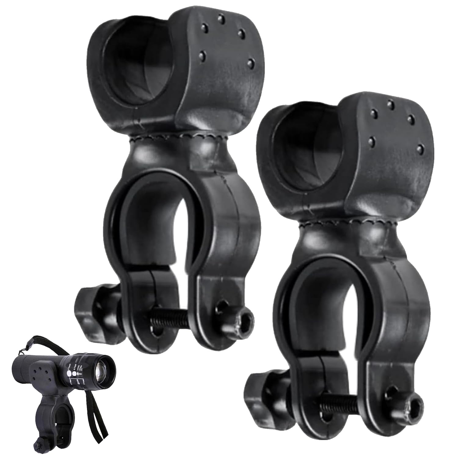 2-Pack Walking Stick Holders with 360 Degree Rotatable Clip - Durable ...
