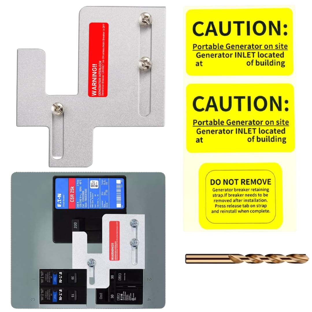 Generator Interlock Kit Compatible with Eaton Cutler Hammer BR & CH ...