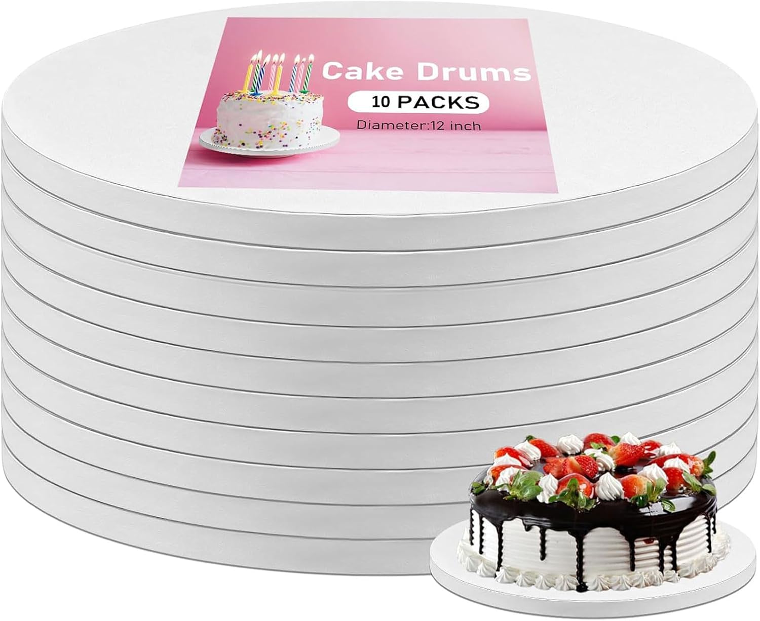 10 PCS Cake Drums 30 cm, Cake Boards 12 Inch, 12 Inch Cake Drum, Cake ...