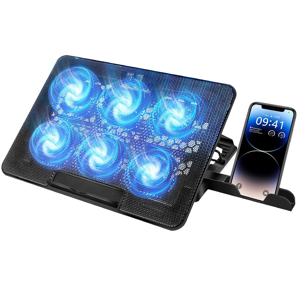 Ventilador para Laptop, Base de Refrigeración Ordenador Portátil con 6 ...