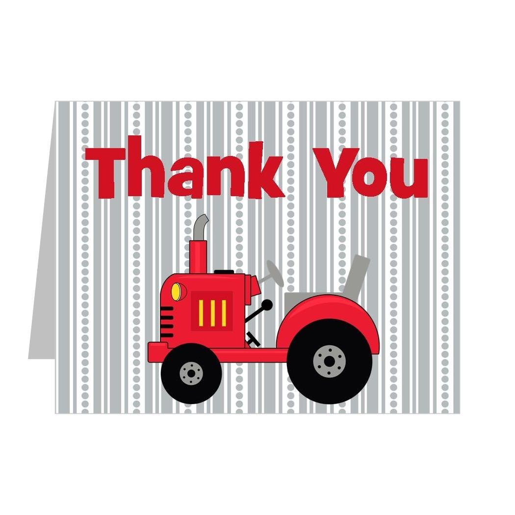 Amazon.com: Letter Learning Farm Tractor Thank You Notes for Kids (12 ...