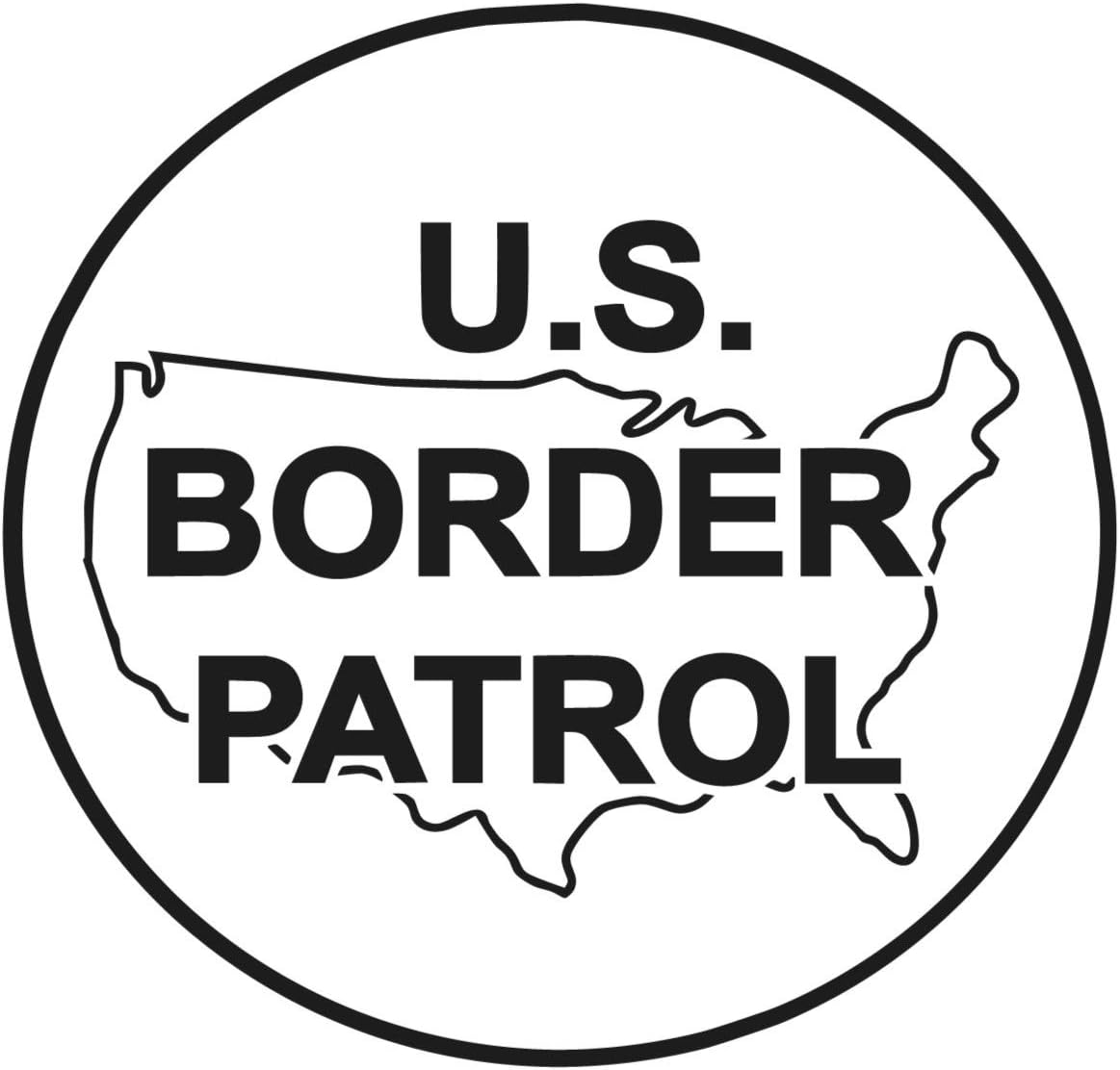 Amazon.com: SixtyTwo24 US Border Patrol Sticker- 5" Decal {Black ...