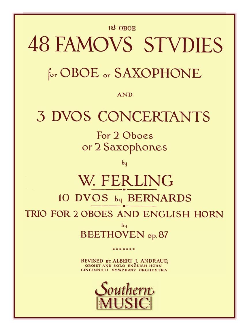 Snapklik.com : 48 Famous Studies, (1st And 3rd Part): Oboe - Melodious ...