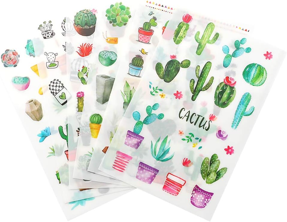 Amazon.com: 15 pcs Cactus Stickers Plant Stickers for Laptop, Colorful ...