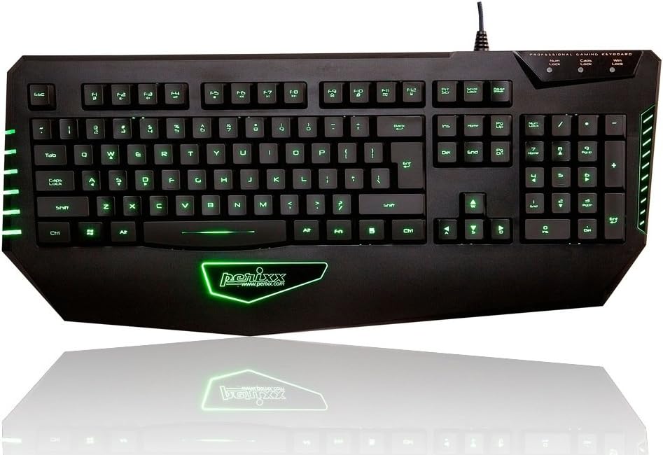 Perixx PX-1800 Backlit Gaming Keyboard - Multi-Color Backlit Feature ...