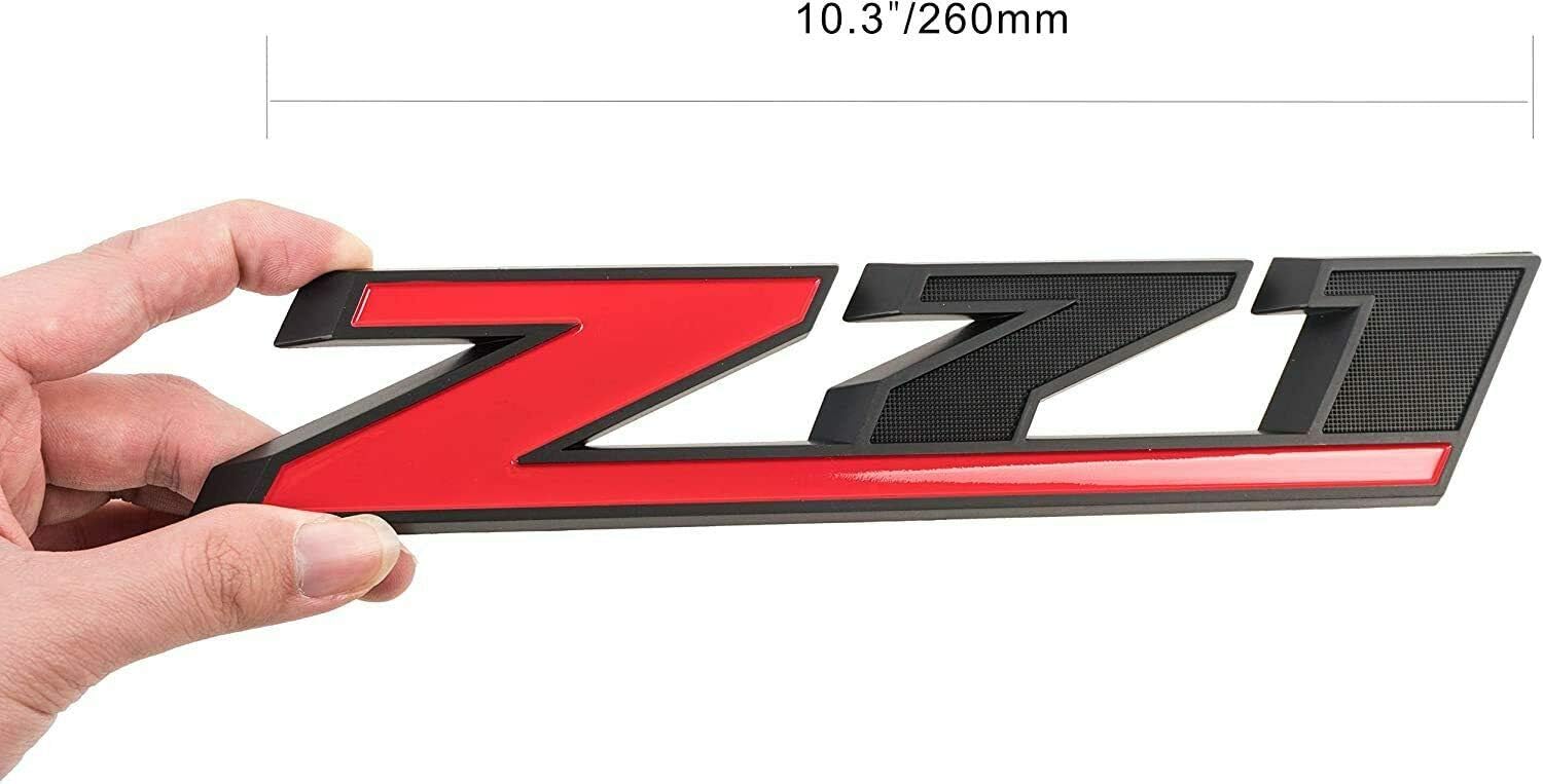 Chrome Red Z71 Emblem 10.3inch 3D Badge Decal Sticker Replacement for ...
