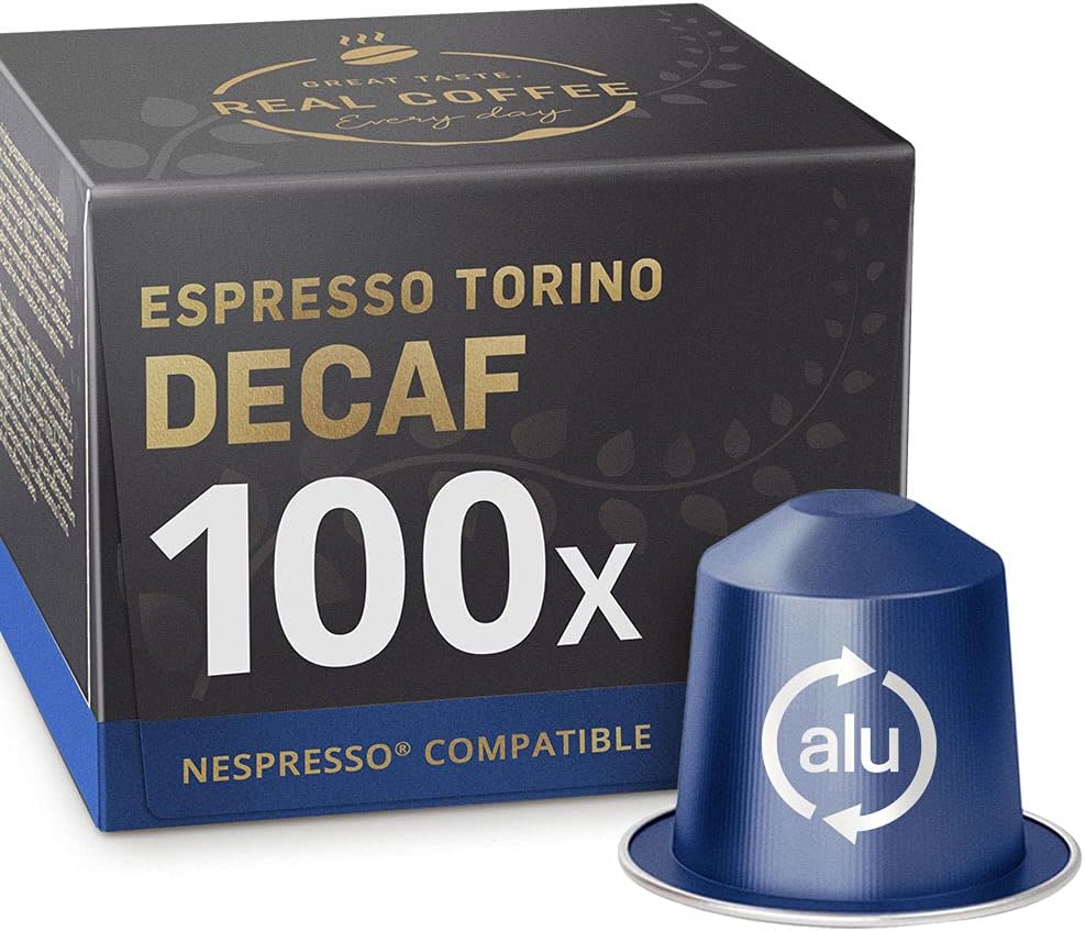 10 x 10 Decaf Nespresso Aluminium Pods - Decaffeinated Espresso Torino ...