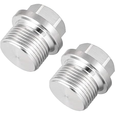 uxcell M22 X 1.5 Male Outer Hex Head Plug - 304 Stainless Steel Solid ...