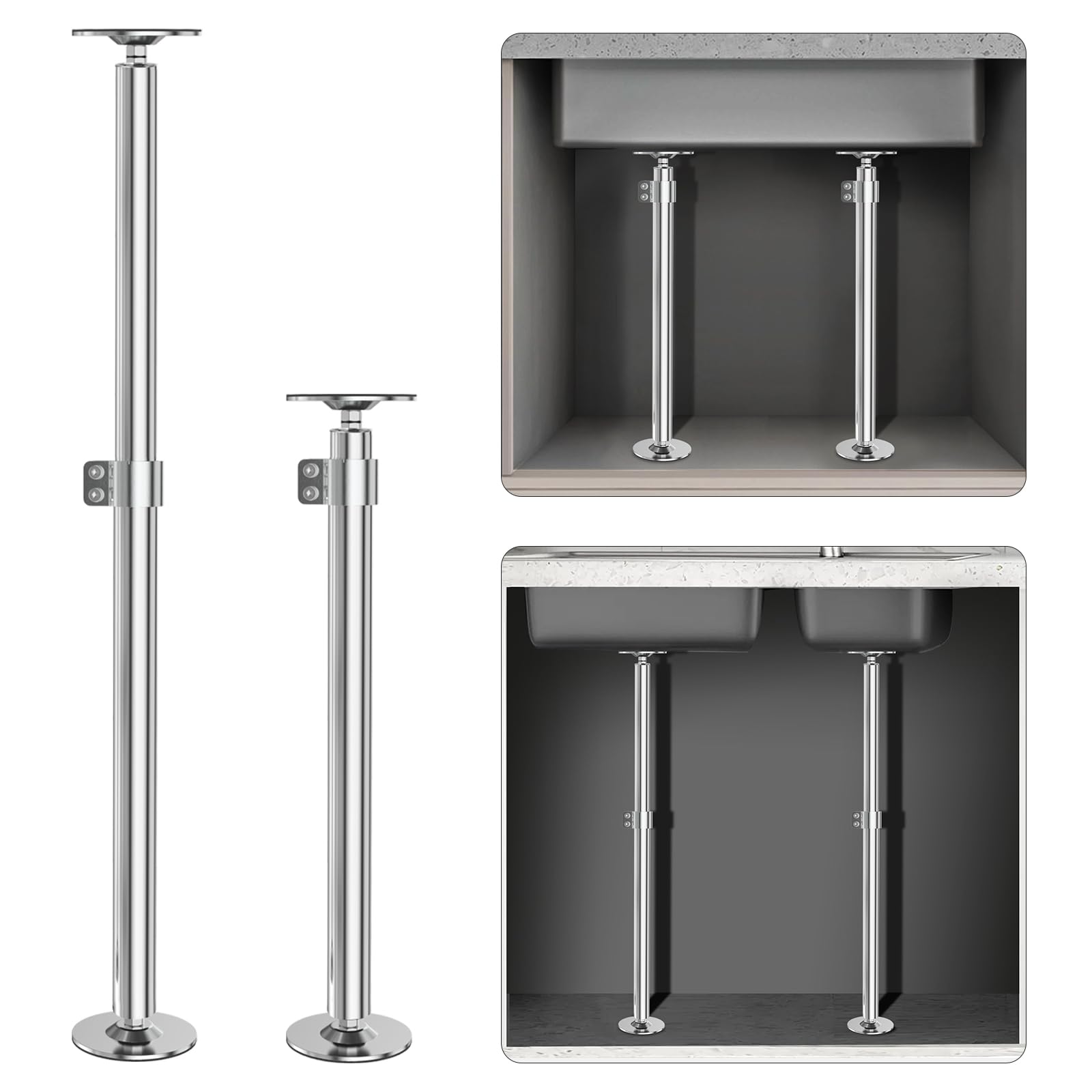 Eapele Undermount Sink Brackets, Undermount Sink Support, Adjustable ...