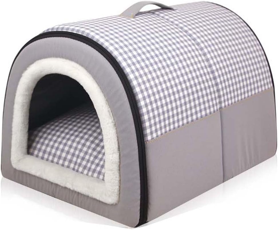 Danchen Dog Bed House, 2-in-1 Large Pet Igloo House with Calming ...