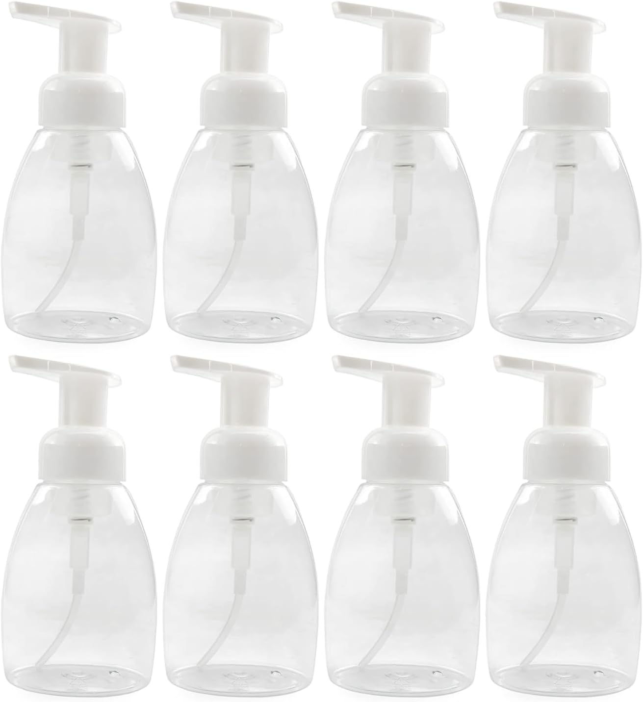 Amazon.com: Oval Clear Plastic Soap Dispenser Pump Bottles with White ...