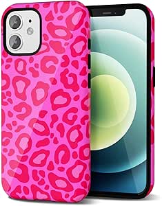 Amazon.com: Svanove Cheetah Print Phone Case for iPhone 12/12 Pro Case Girly, Cute Leopard Case ...