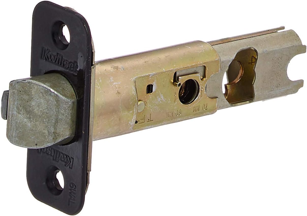 Kwikset 82247 RCAL Adjustable Backset Entry Deadlatch, Iron Black ...