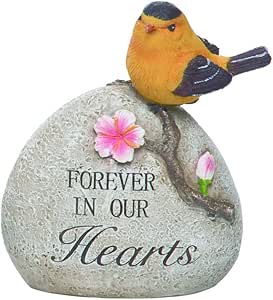 Amazon.com : TenWaterloo Garden Birds Memorial Stones, Forever ...