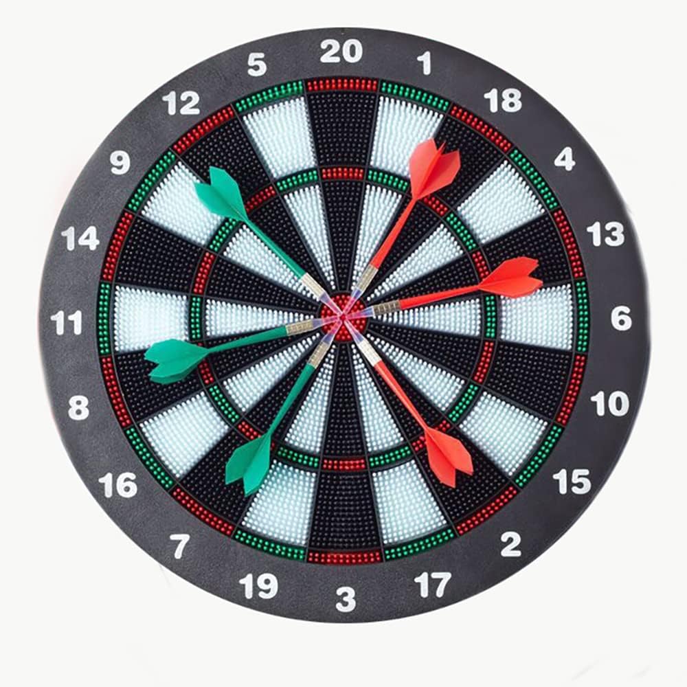 Safety Dart Board Set for Kids and Adults - 16 Inch Soft Rubber Board ...