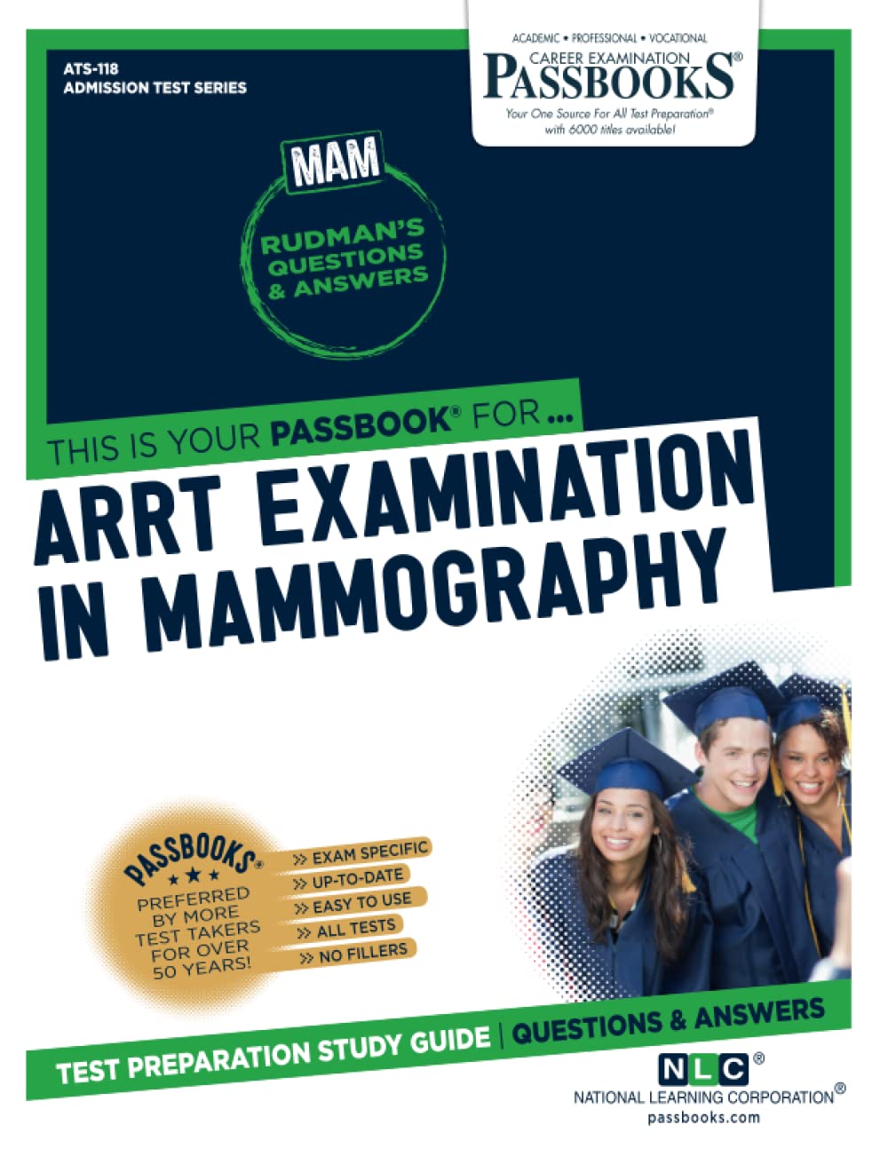 ARRT Examination In Mammography (MAM) (ATS-118): Passbooks Study Guide ...