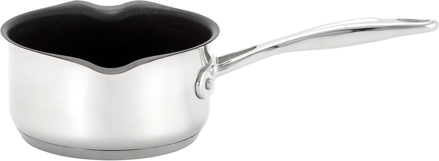 Stellar Profile Stainless Steel Non-Stick Milk Pan, 2 Pouring Lips ...