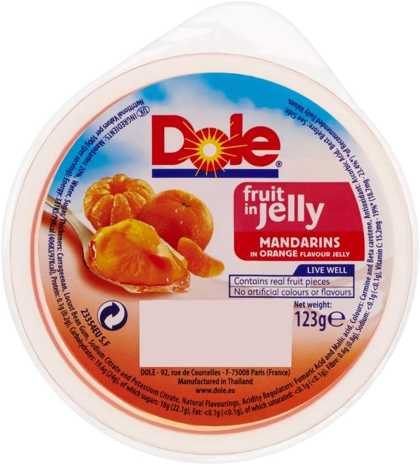 Dole Fruit In Jelly Mandarins in Orange Flavour Jelly, 123g : Amazon.co ...
