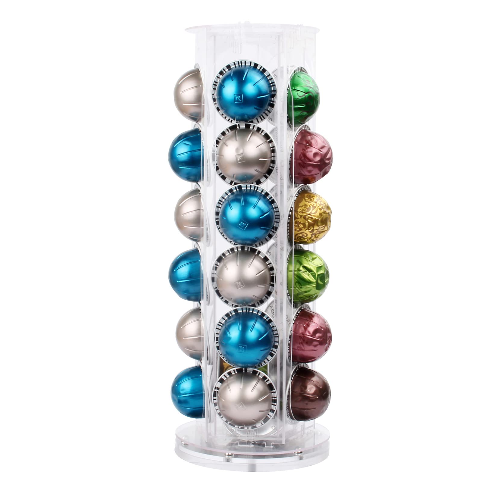 Buy Crystal Coffee Pod Carousel for Nespresso Pod Holder and Vertuo Pod ...