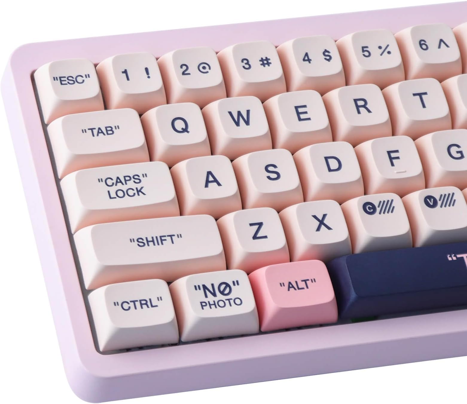Amazon.com: Wunzkii PBT Keycaps 147 Keys Pink Plastic Keycaps Dye ...