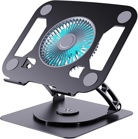 Amazon.com: SHUWEI Laptop Cooling Stand with 3 Speed Fan, Adjustable ...