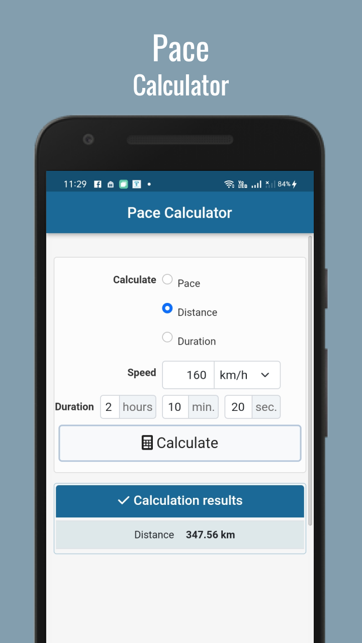 Pace Calculator - App on Amazon Appstore