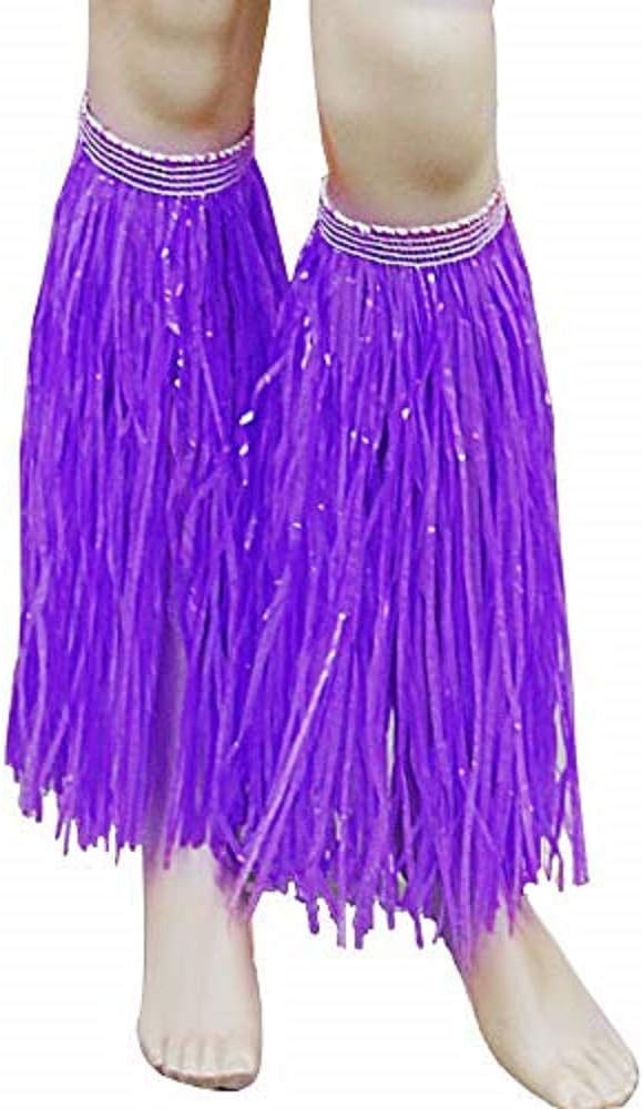 Amazon.com: Hawaiian Hula Straw Bra Adult Purple Summer Carnival Leg ...